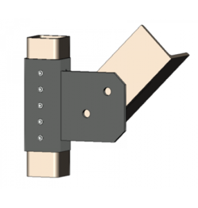 1-Way Angle Bracing Cleat | Single-Sided Steel SHS Connector