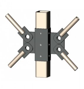 2-Way Bracing Double Cleat | SHS Rod Connection Fitting