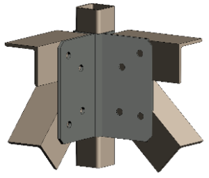 2-Way In-Brace Angle Cleat | SHS Horizontal Corner Support